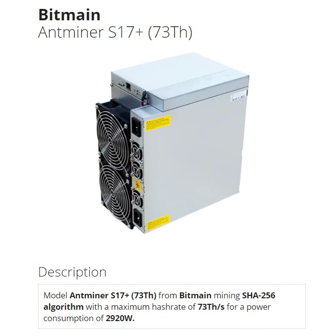 เครื่อง Bitmain Antminer S17 plus pro เครื่องขุด Bitcoin คุ้มที่สุด ...