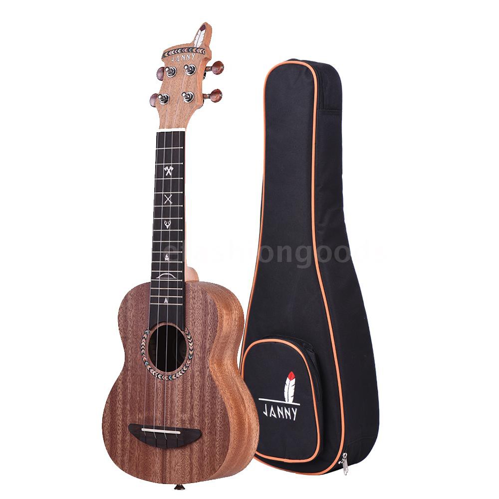（COD）21" Acoustic Wooden Soprano Ukulele Ukelele Uke Mahogany Wood ...