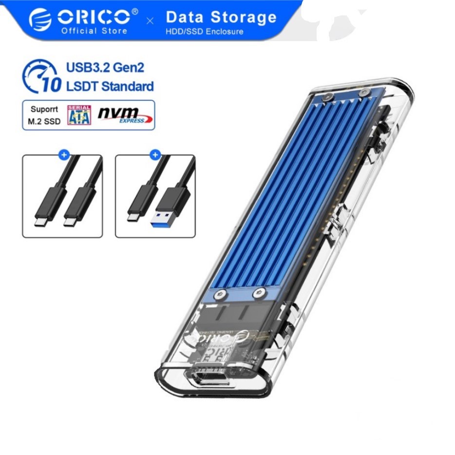 Orico เคส M.2 SSD NVME SATA10GBPS รองรับโปรโตคอล UASP USB3.1 Gen2 Type ...