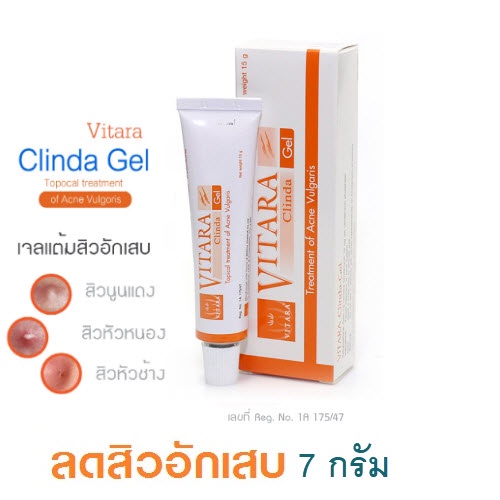 Vitara Clinda Gel 7g.ไวทาร่า คลินด้า เจล เจลแต้มสิว สำหรับสิวอักเสบ สิว ...