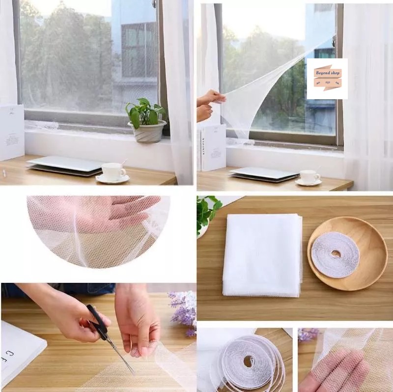 ღღAnti Mosquito Net DIY Removable Large Window Screen Insect Window Net ...