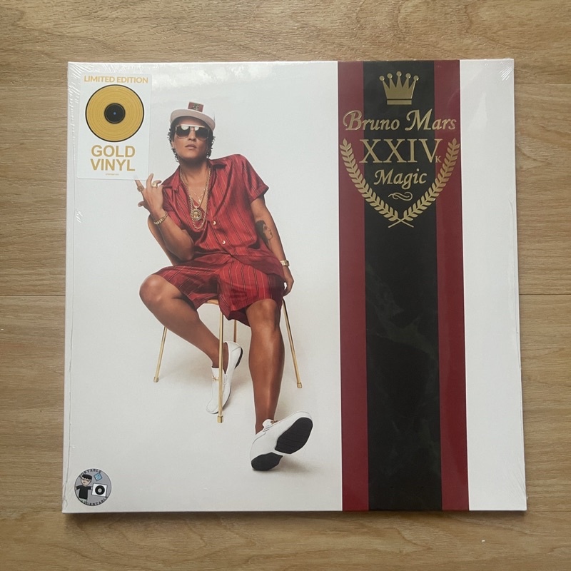 แผ่นเสียง Bruno mars XXIVK Magic Limited Edition GOLD Vinyl LP Album ...