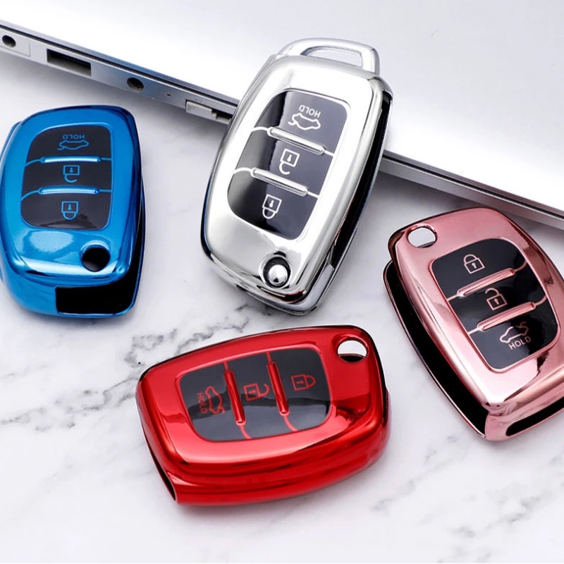 TPU Car Folding Key Case Cover Keychain for Hyundai I10 I20 Ix25 Ix35 ...