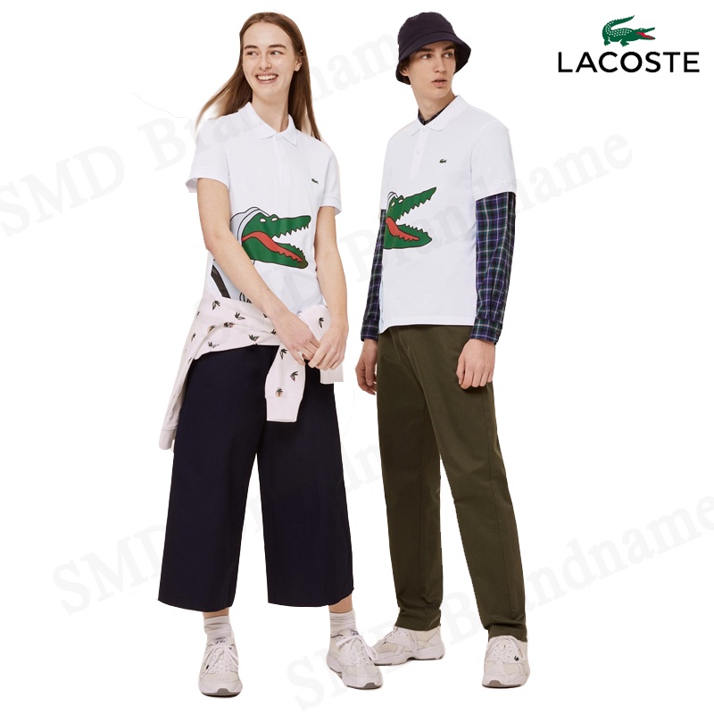 Lacoste เสื้อโปโล รุ่น Lacoste Unisex x Jean-Michel Tixier Print Classic Fit Polo Shirt Code ...