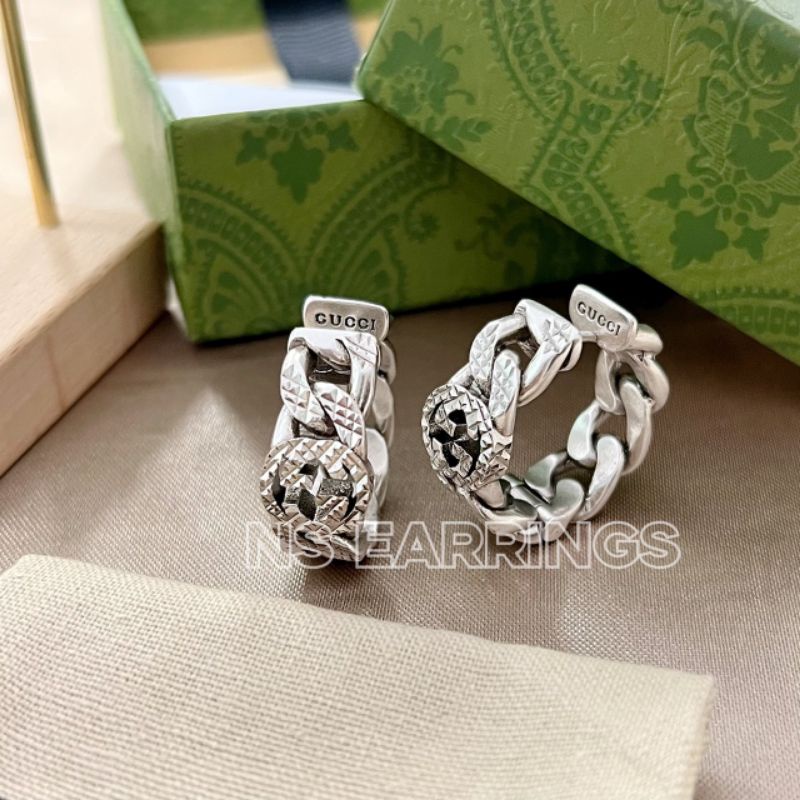 NS.EARRINGS NS457 - Hoop earrings with Interlocking G - ns.earrings ...