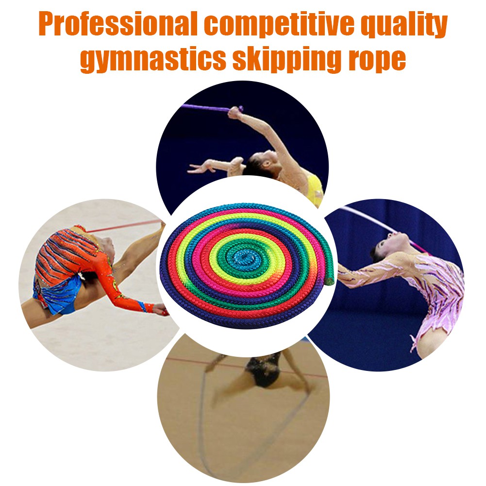 Colorful Gymnastics Rope Aerobics Skipping Rope Gradient Rhythmic ...