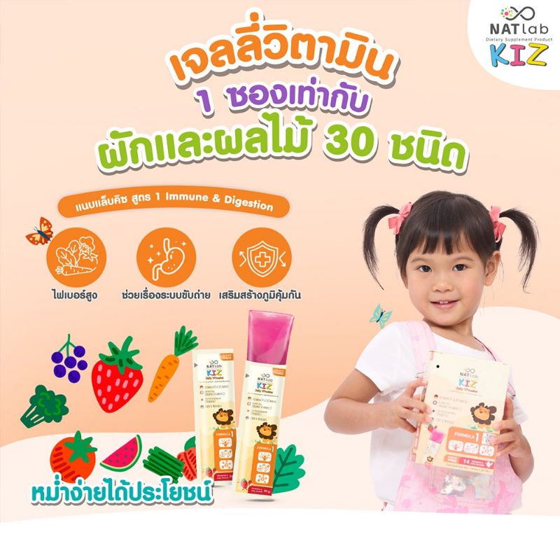 (ยอดฮิตส่งฟรี)เจลลี่วิตามิน️ Natlab Kiz แนทแล๊บพี่สิงโตถ่ายง่าย พี่ ...