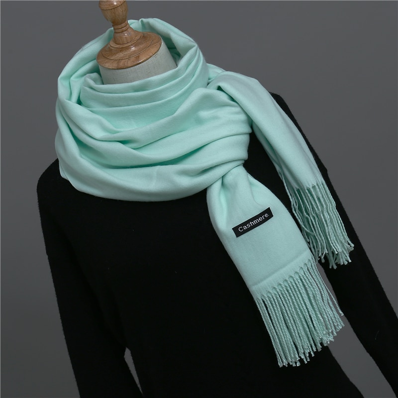 Please COD 2020 winter scarf for women shawls and wraps fashion solid ...