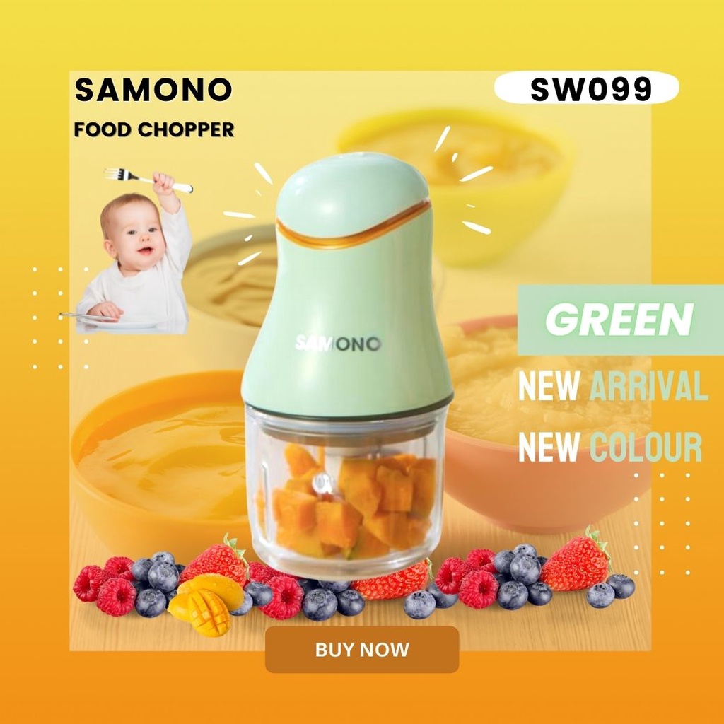 SW099 SAMONO เครื่องปั่นไฟฟ้า เครื่องปั่นอาหารเด็ก เครื่องบดไฟฟ้าอเนกประสงค์ แบบพกพา พร้อมส่ง ...