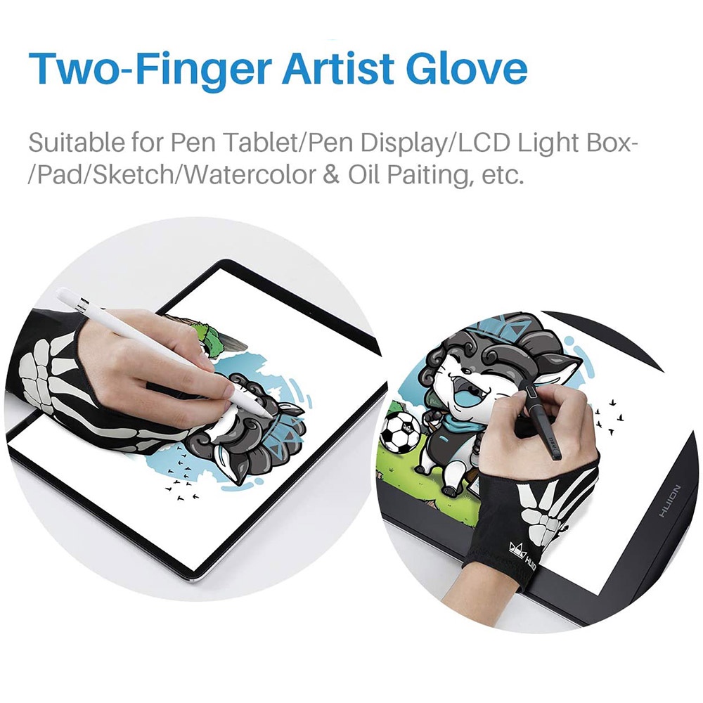Huion CR-01 ถุงมือรองวาด ใช้กับ เม้าส์ปากกา ipad ถุงมือวาดรูป กันรอย ...