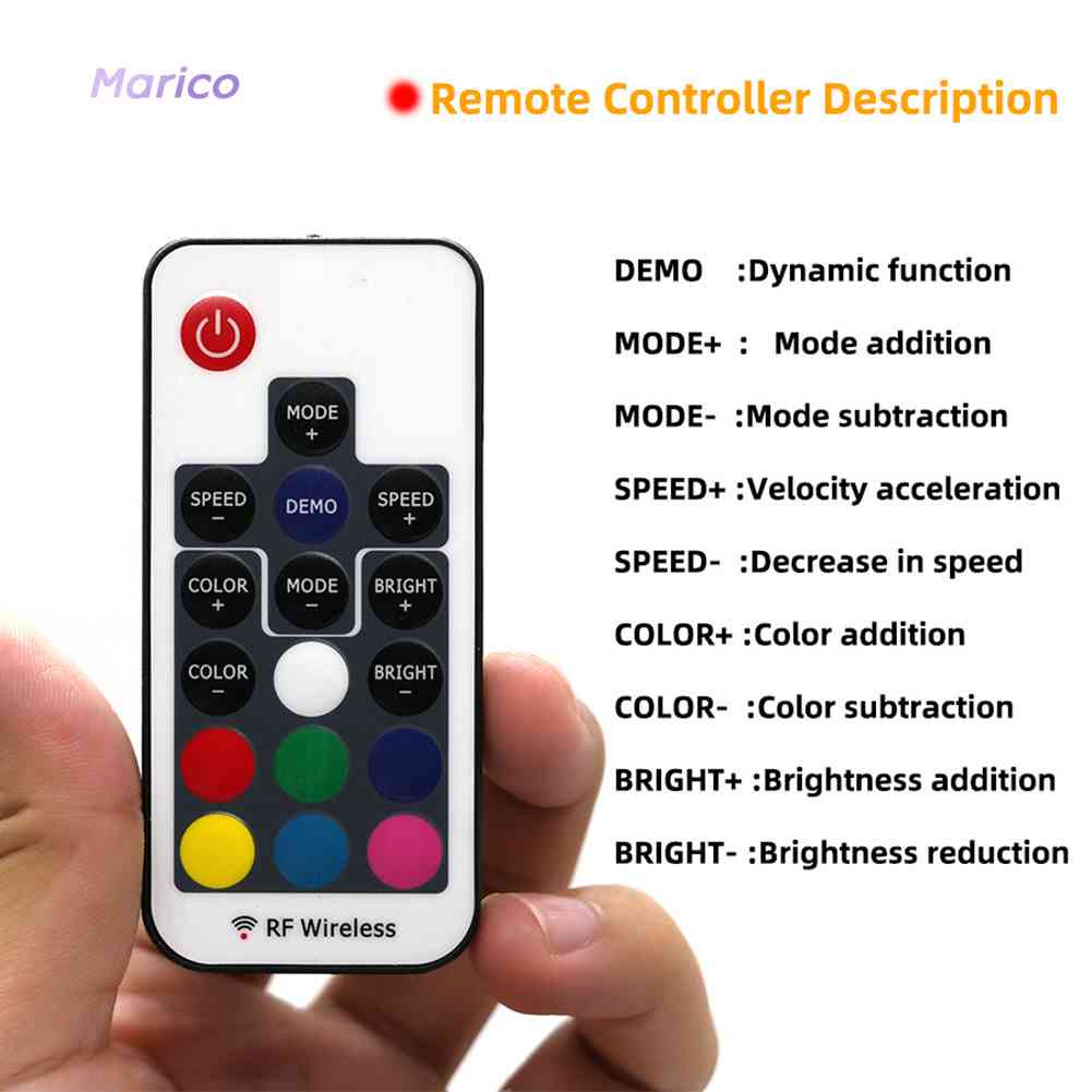 รีโมตคอนโทรล 12V SATA RGB RF สําหรับเคส PC LED Strip Marico.th - marico ...