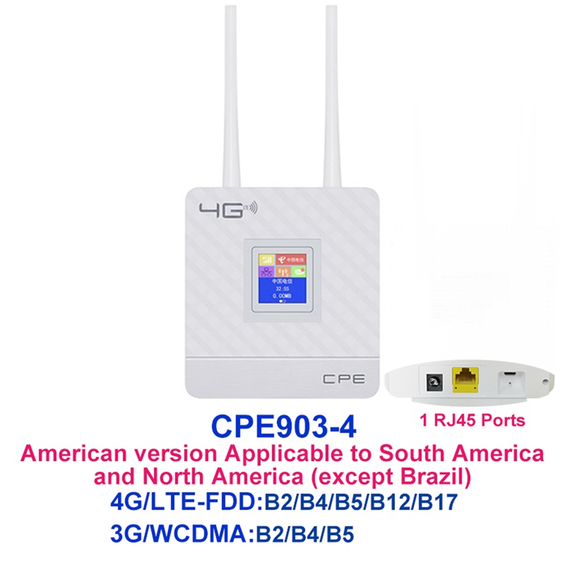 CPE903 LTE Home 3G 4G Router External Antennas Wifi Modem CPE Wireless ...