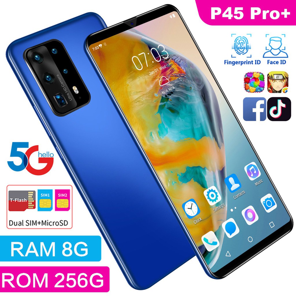 P45 PRO มือถือ phone มือถือราคาถูก 8G+256G หน้าจอ 6.5 นิ้ว FHD ...