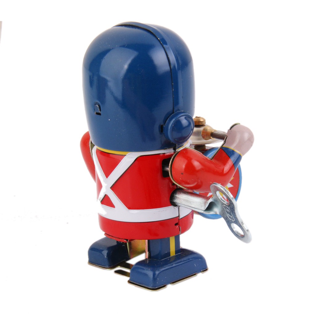 [PREDOLO1] Wind Up Drummer Mechanical Clockwork Tin Toy Collectibles ...