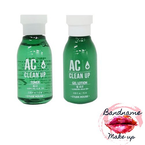 เซตรักษาสิว ขั้นเทพ Etude House AC Clean Up Gel Toner 15 Ml + Lotion 15 ...