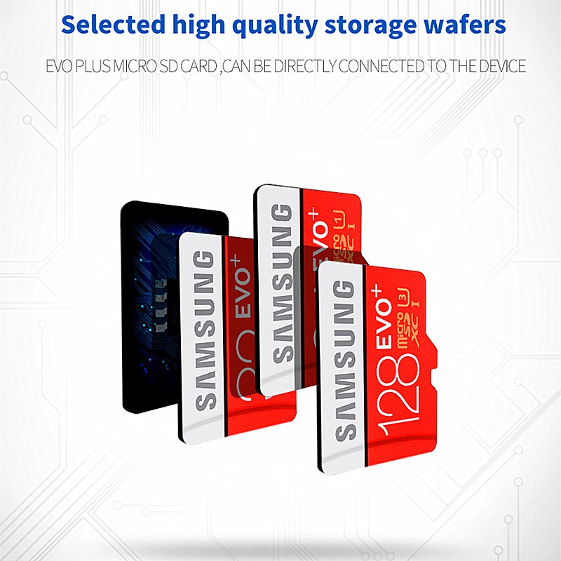 SAMSUNG EVO Class 10 Micro SD 256GB TF SD Cards Memory Card ...