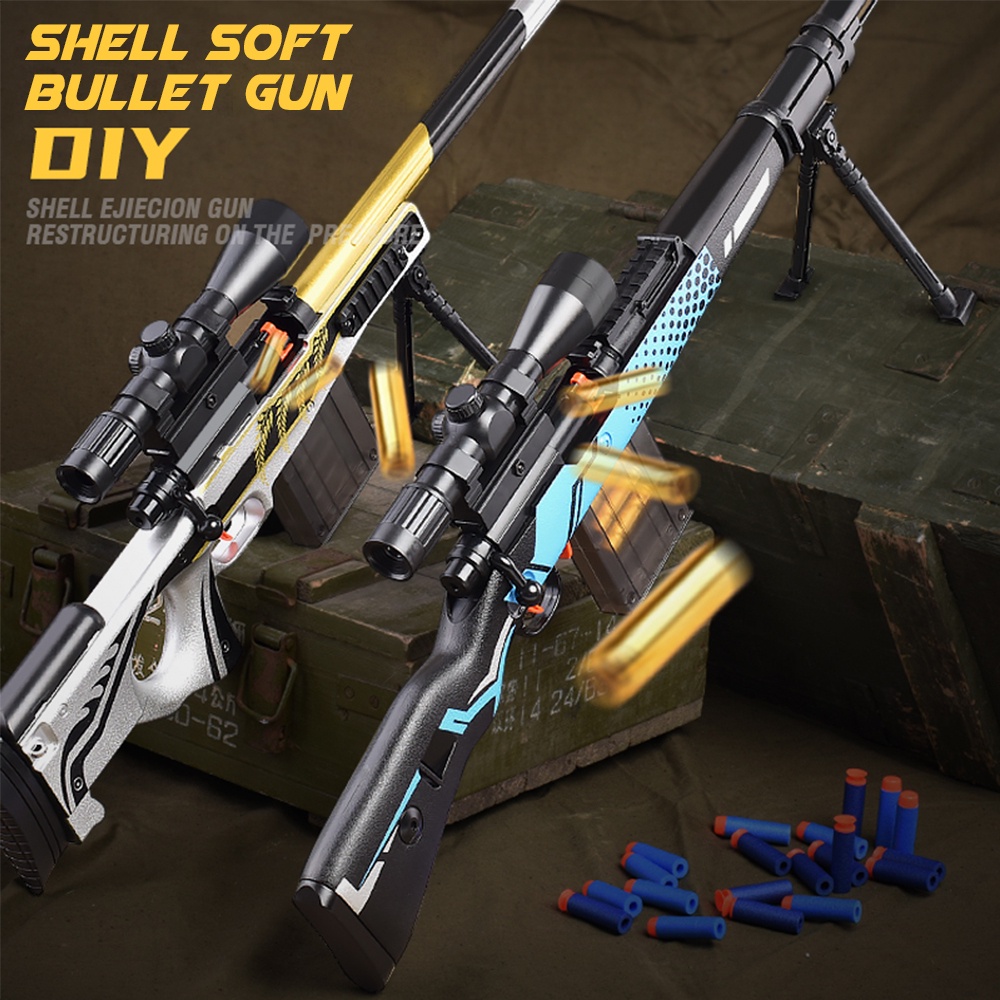 OHEZ Toy Gun AWM Soft Bullet Gun 98K Children Toy EVA Chicken Eat ...