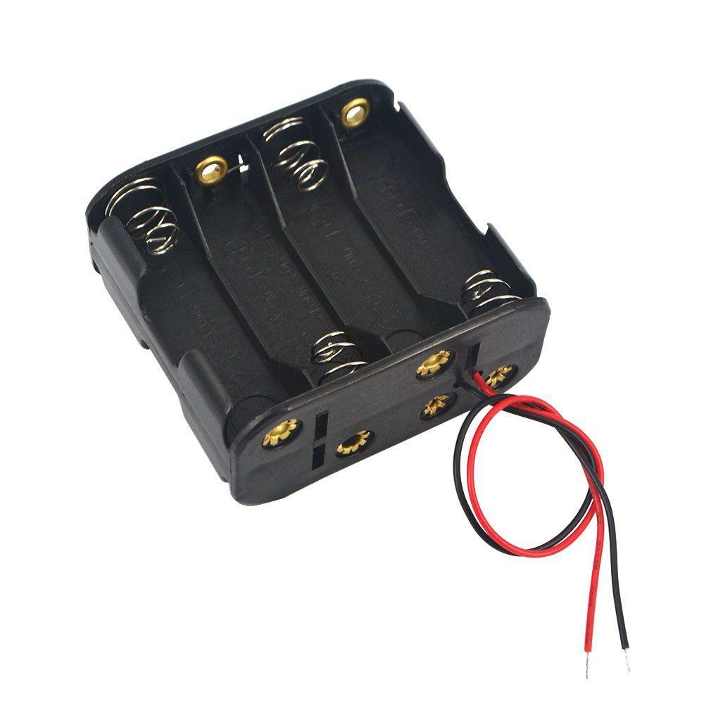 WADEES Both Sides Battery Holder Box Double Layer Battery Clip Slot ...