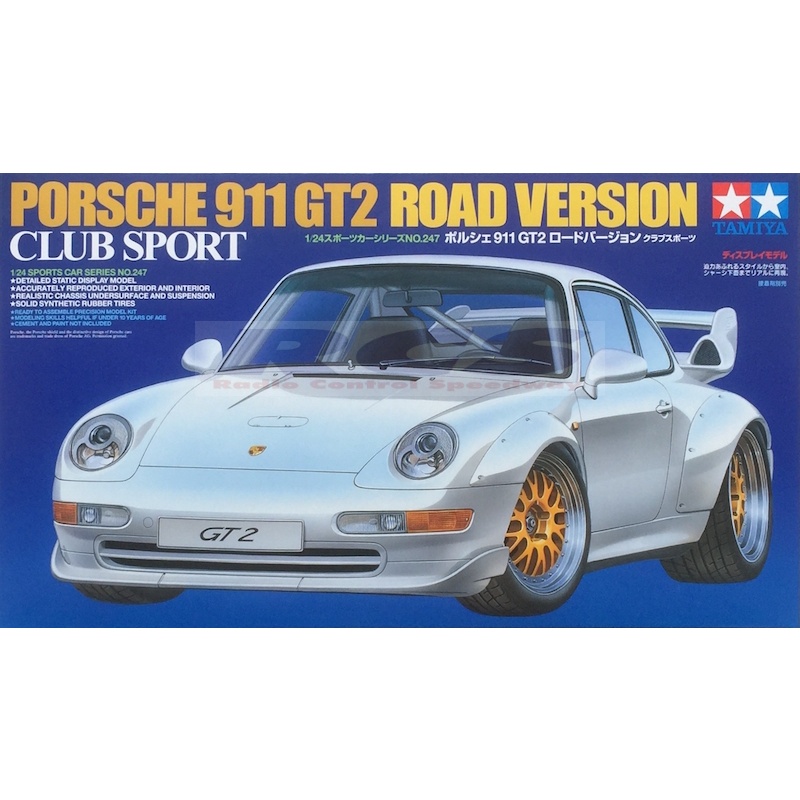 TAMIYA 24247 ชุดประกอบจำลองมาตราส่วน 124 PORSCHE 911 GT2 ROAD VERSION ...