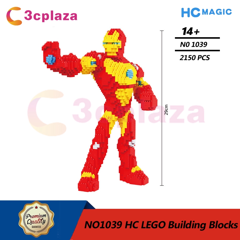 3CHC1039 Super hero iron Man DIY Diamond Mini Building Nano LEGO Blocks ...