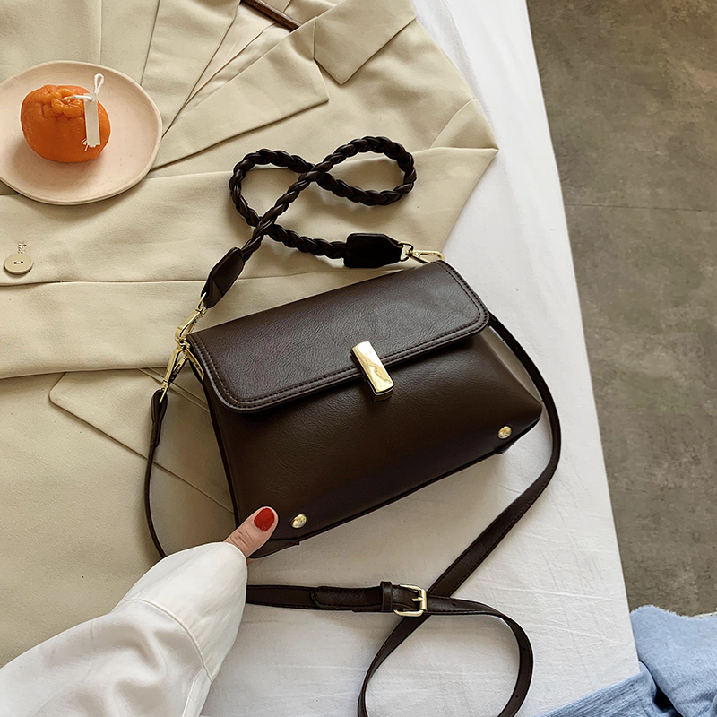 Retro small bag women's bag fashion ins Single Shoulder Messenger Bag ...