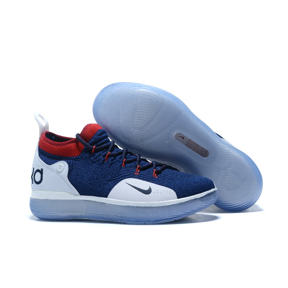 Authentic NIKE ZOOM KD11 EP Basketball shoes Men's Blue/Red ...