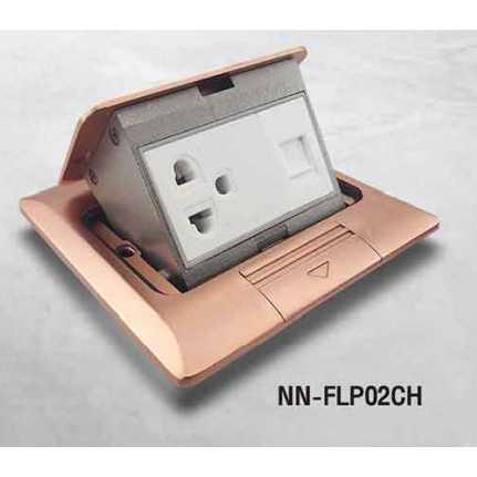 NANO เต้ารับฝังพื้น (Pop-up floor socket)รุ่น NN-FLP02C สีดำ NN-FLP02S สีเงิน NN-FLP02CH สี ...