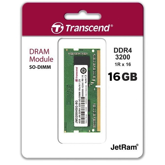 TRANSCEND 16GB DDR4 3200Mhz # JM3200HSE-16G SO-DIMM RAM FOR NOTEBOOK - chichangcomputer - ThaiPick