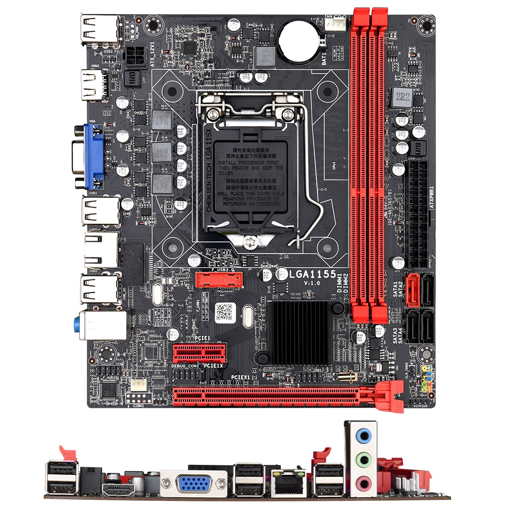 B75 Motherboard LGA 1155 DDR3 Memory SATA III USB 3.0 For Intel LGA1155 ...