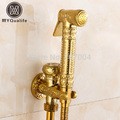 ก๊อกน้ำในครัวเรือน：Luxury Golden Shower Faucet Set Single Handle Rainfall Shower Head Brass Bath ...
