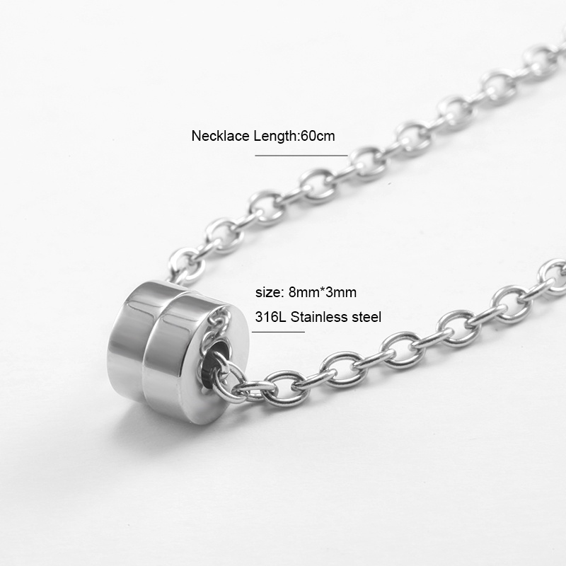Pendant necklace stainless steel Necklace Women Men Simple Long Chain ...