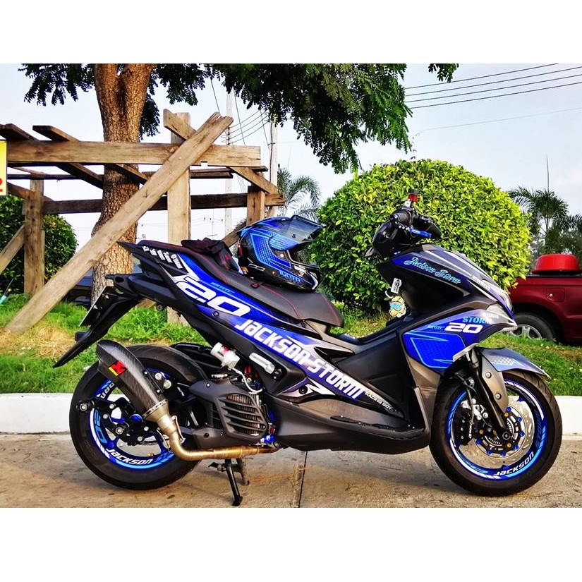 สติ๊กเกอร์แต่งลายรถ YAMAHA AEROX 155 ลาย JACKSON STORM - lkbsticker ...