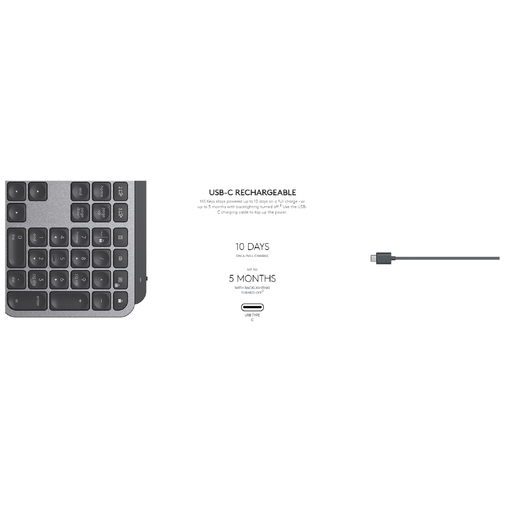 แป้นพิมพ์ Logitech MX Keys Multi-Devices Wireless Keyboard คีย์ไร้สาย ...
