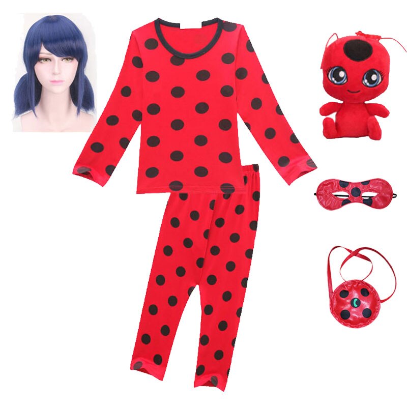 Lady Bug Ladybug Autumn Children's Pajamas Set Red Dot Print Clothing ...