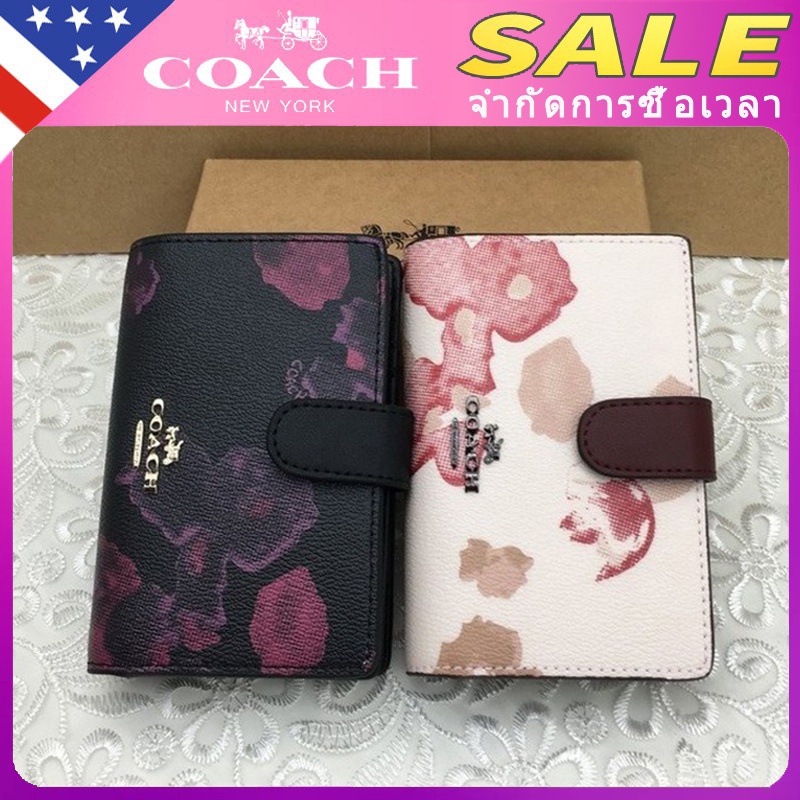 พร้อมส่ง(จัดส่งที่รวดเร็วจัดส่งฟรี) กระเป๋าสตางค์ Coach แท้ F39127 ...