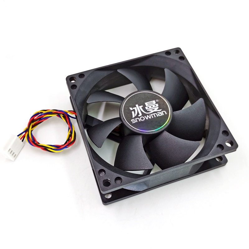 SNOWMAN 80mm 4 Pin PWM Fan Computer Case Fan Silent 8CM Fan CPU Cooling ...