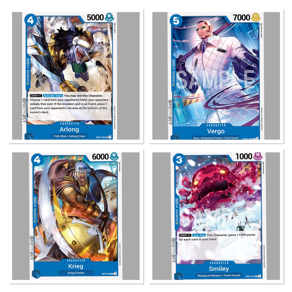 One Piece Card Game OP01 - Character UCC สีฟ้า การ์ดเกมวันพีช ...