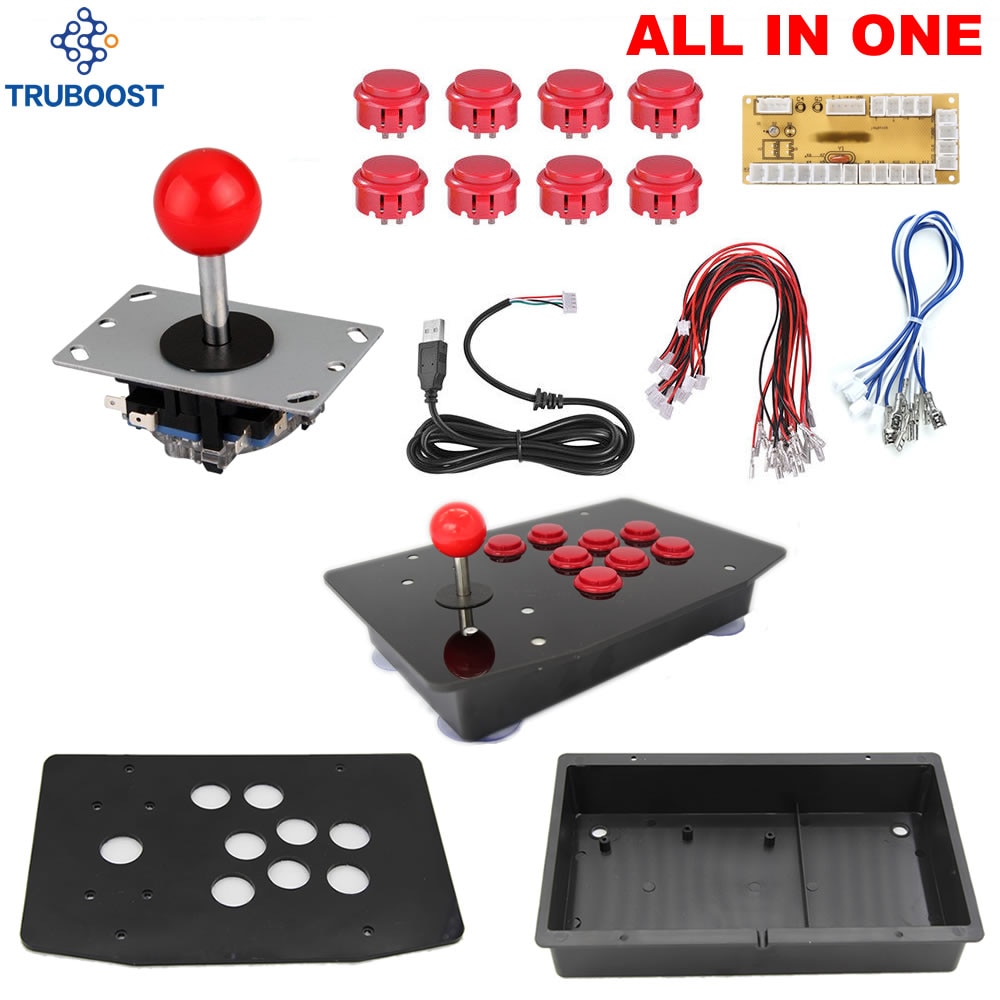 2Pin Cable PC Arcade Joystick Acrylic Panel Case USB Cable Encoder ...