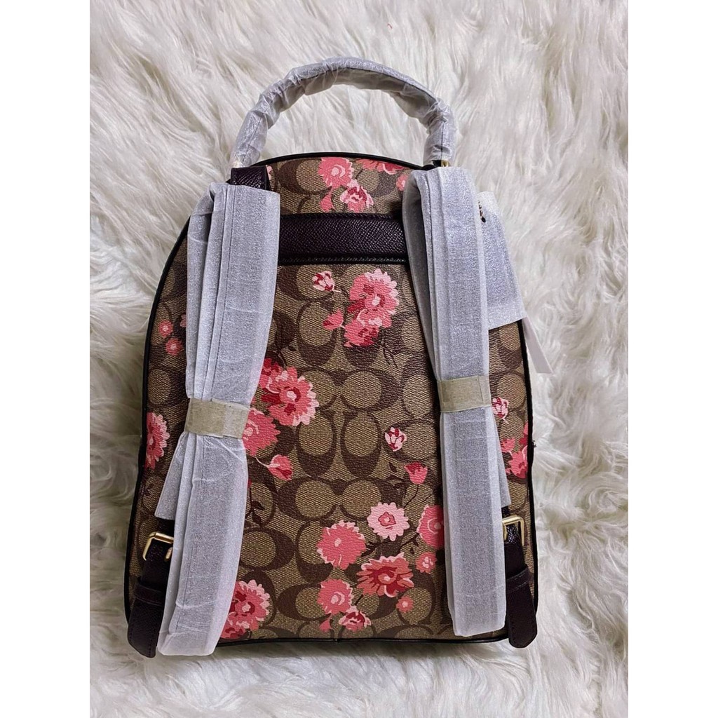 สด-ผ่อน Coach JORDYN BACKPACK IN SIGNATURE CANVAS WITH PRAIRIE DAISY ...