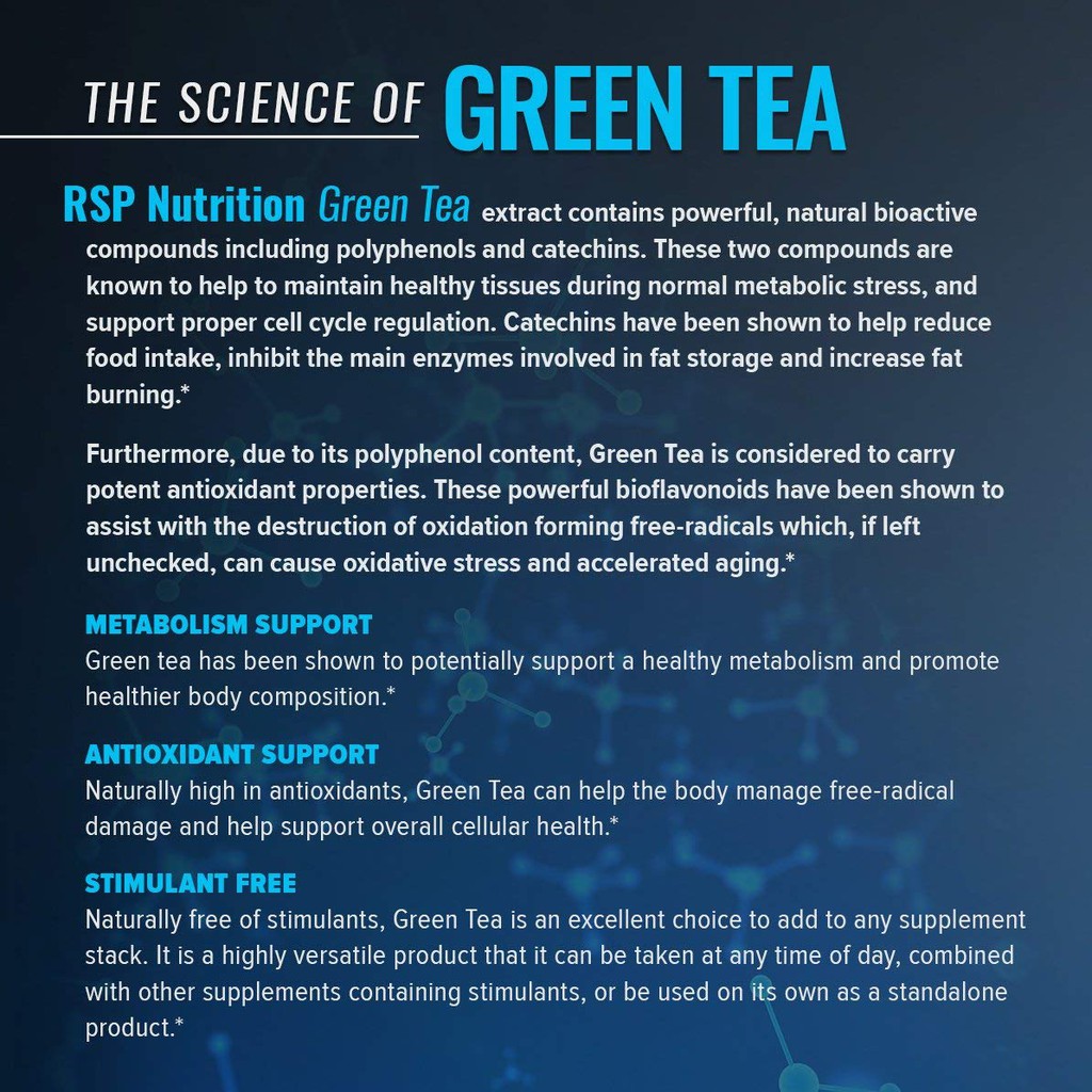 RSP, Green Tea Extract 500mg (100เม็ด) ใหม่ล่าสุด - muscle_cafe - ThaiPick