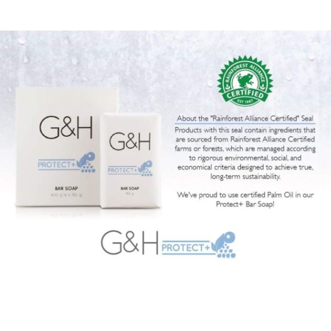 GH PROTECT bar soap สบู่อาบน้ำ จีแอนด์เอช โพรเท็คท์(ขนาด 150gx6) - nutrition4553 - ThaiPick
