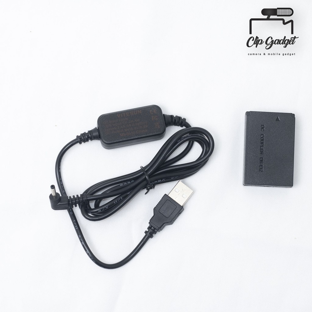 ดัมมี่แบตเตอร์รี่ Eos m50 LP-E12 USB สำหรับเพาเวอร์แบงค์ - clip_gadget - ThaiPick