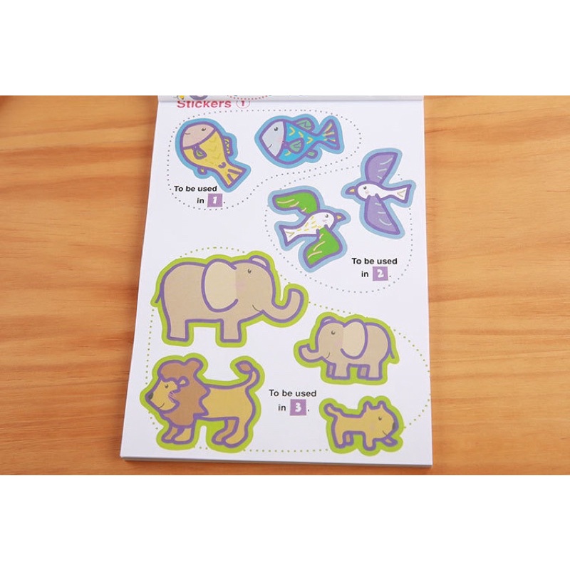 Kumon for Young Children Handmade Paper-Cut Origami Stickers Coloring ...