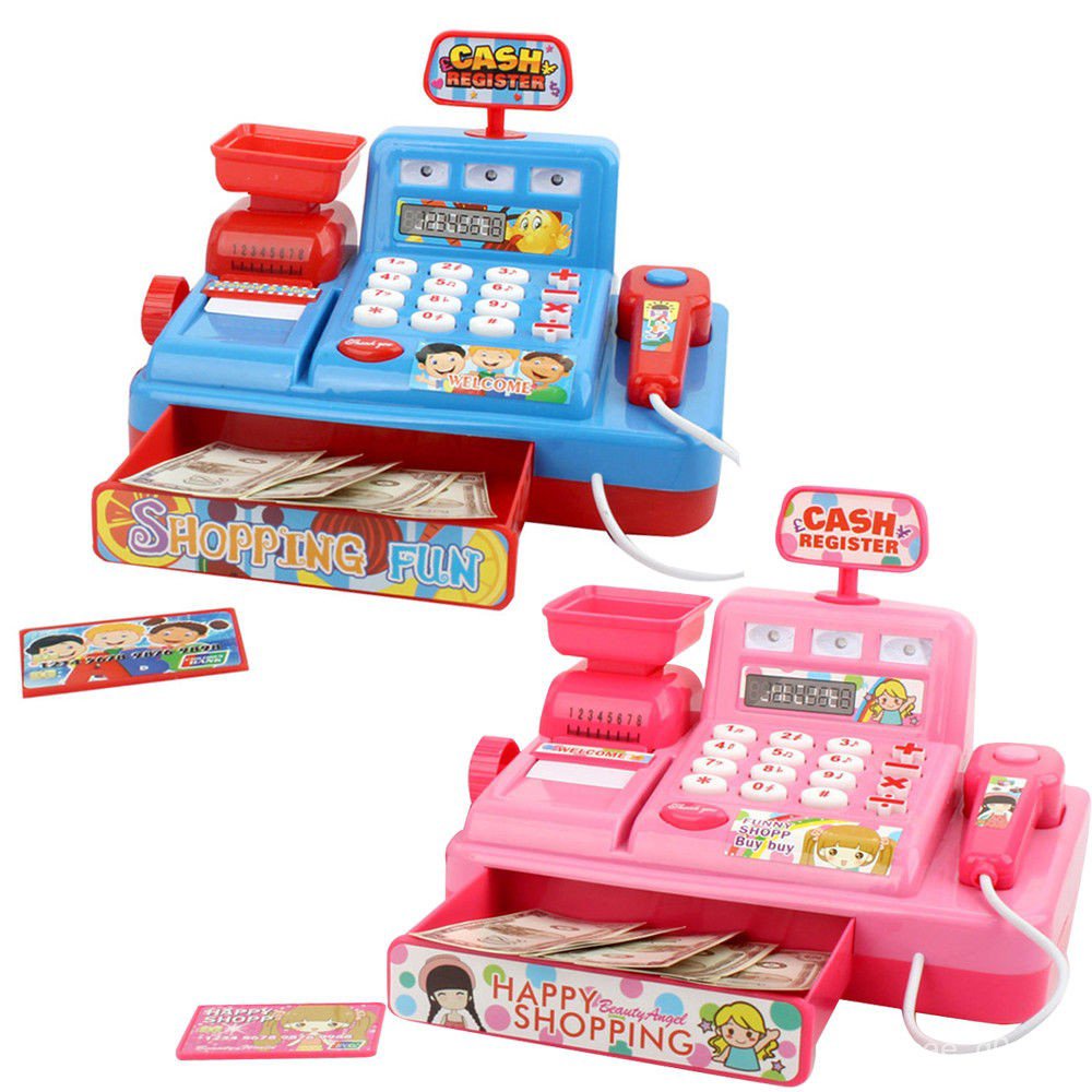 Supermarket Cash Register Pretend Play House Toys Set Cashier Gifts ...