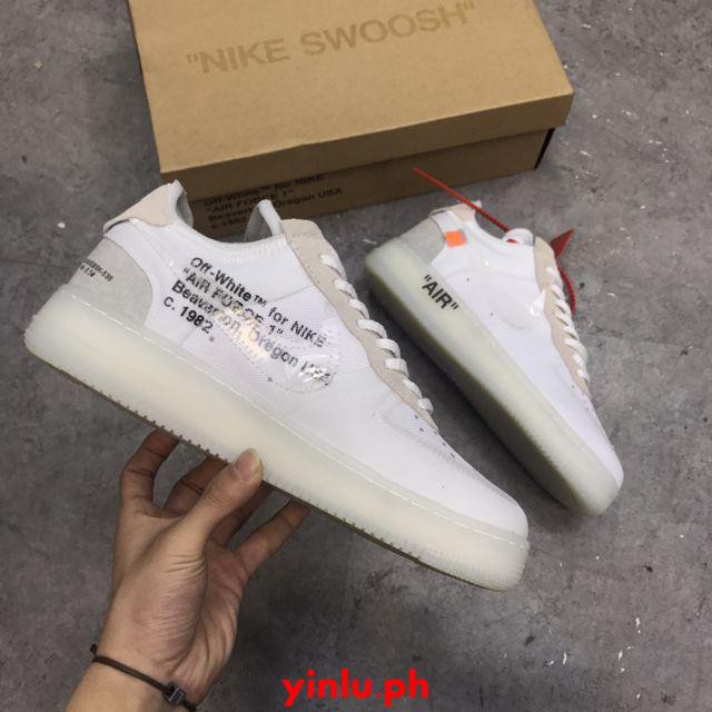 zhnjin ต้นฉบับ OFF WHITE X Nike Air Force 1 AF1 แหล่งกำเนิดบริสุทธิ์ ...