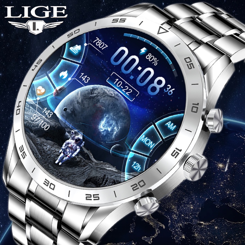 LIGE 2022 Luxury Smart Watch Men Make Call Full Colour Screen ...