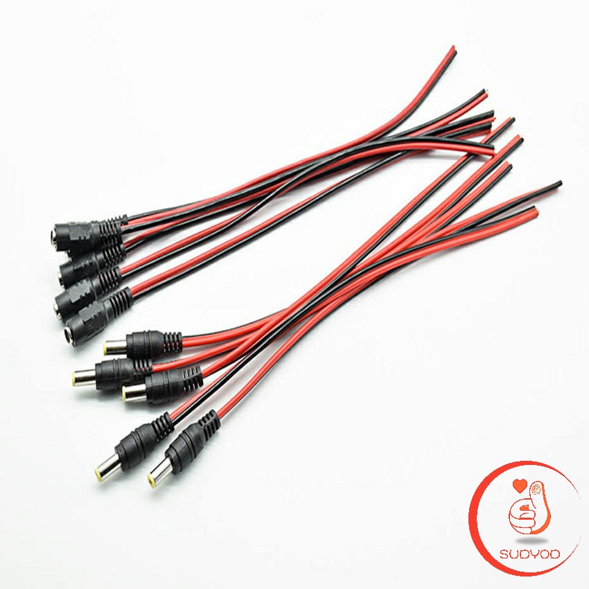 ตัวผู้ ตัวเมีย เชื่อมต่อ อุปกรณ์ แจ๊คเสียบ DC 5.5*2.1 mm ซ็อกเก็ตปลั๊ก ...