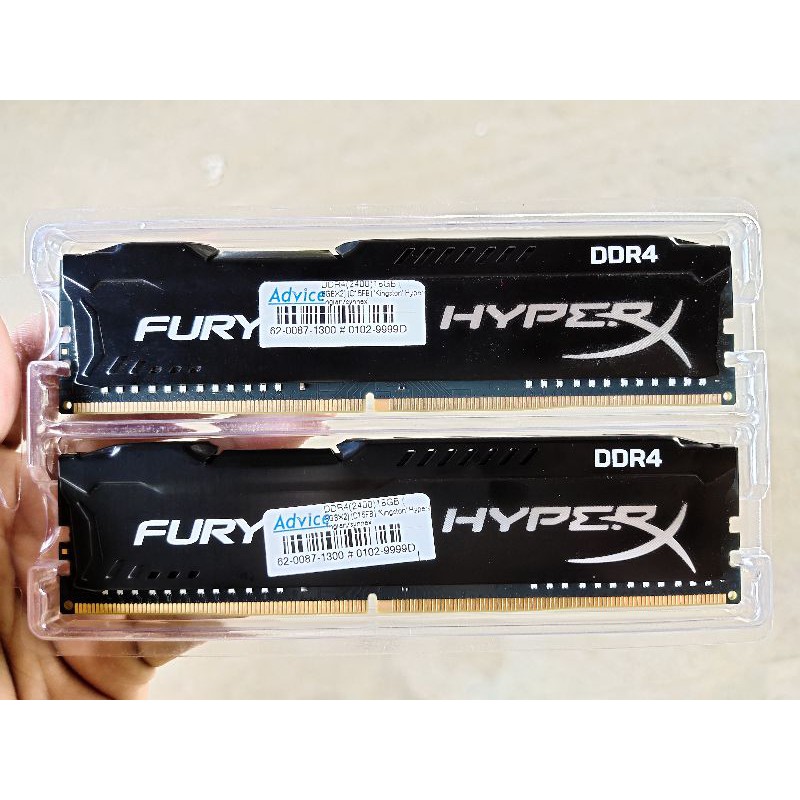 Ram Kingston HyperX FURY Black DDR4 (2400) 16GB(8GBx2) มือ 2 ประกัน ...