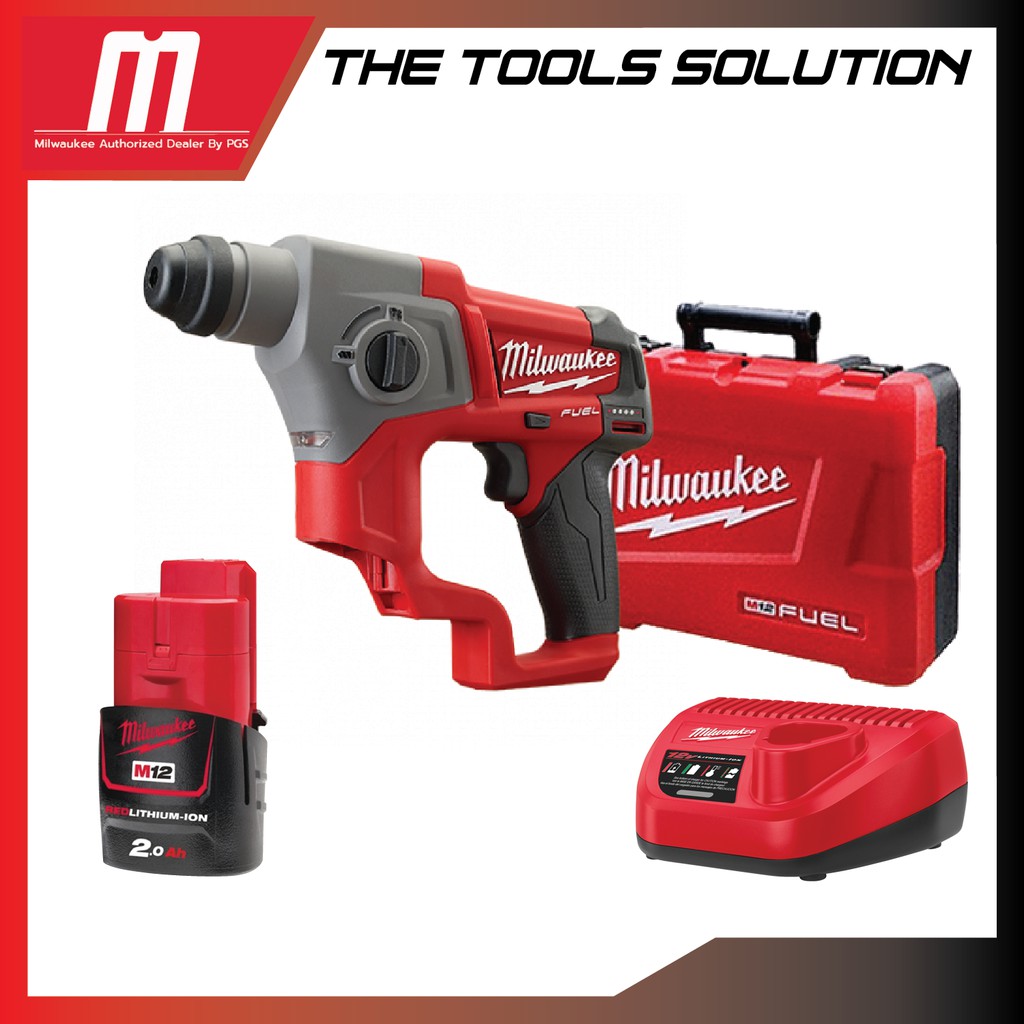 Milwaukee สว่านโรตารี่ไร้สาย 12 โวลต์ ระบบ SDS+ รุ่น M12 CH-0C พร้อม ...
