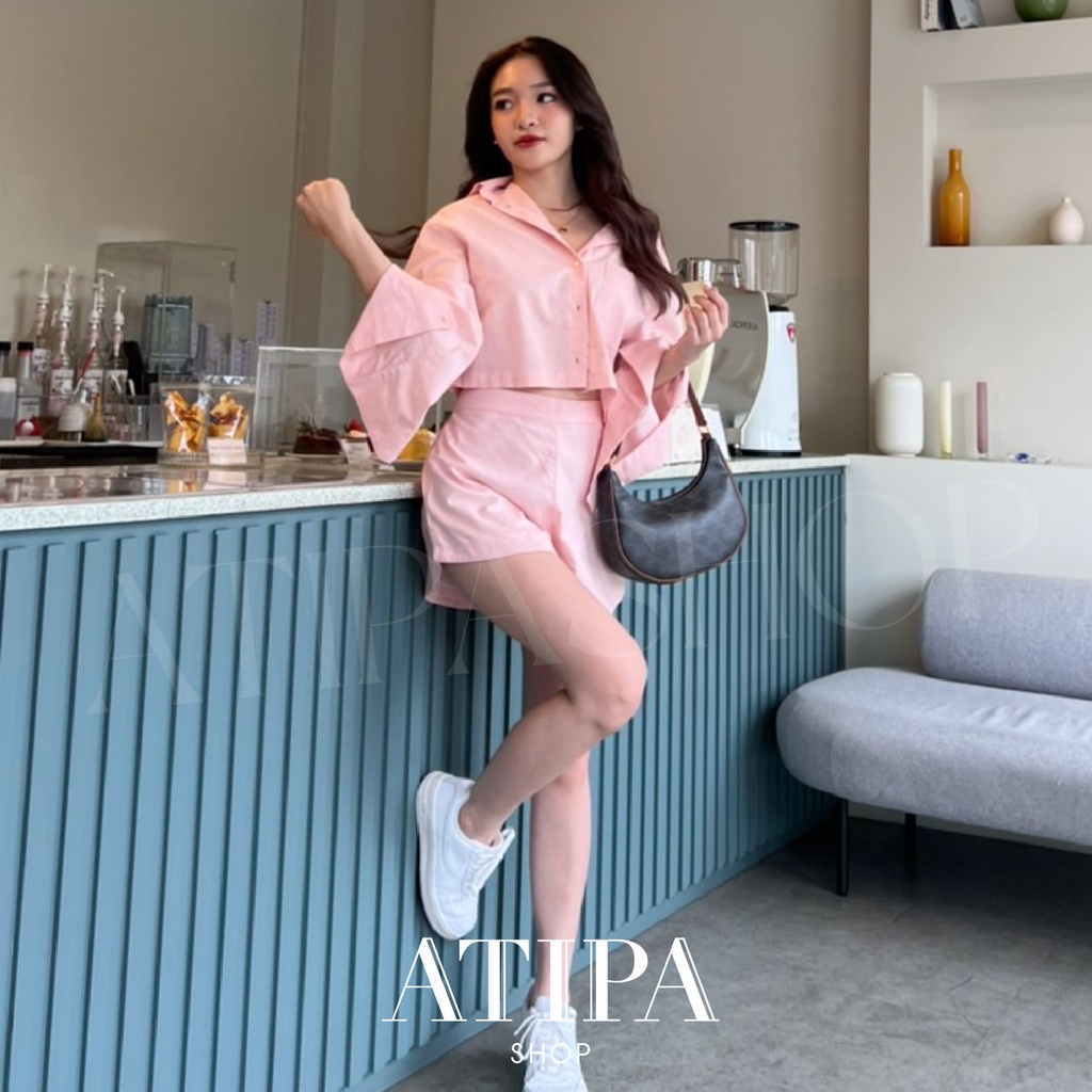 Atipashop - SET MINIMAL SHIRT เซ็ท 2 ชิ้น เสื้อเชิ๊ต กางเกงขาสั้น มี ...